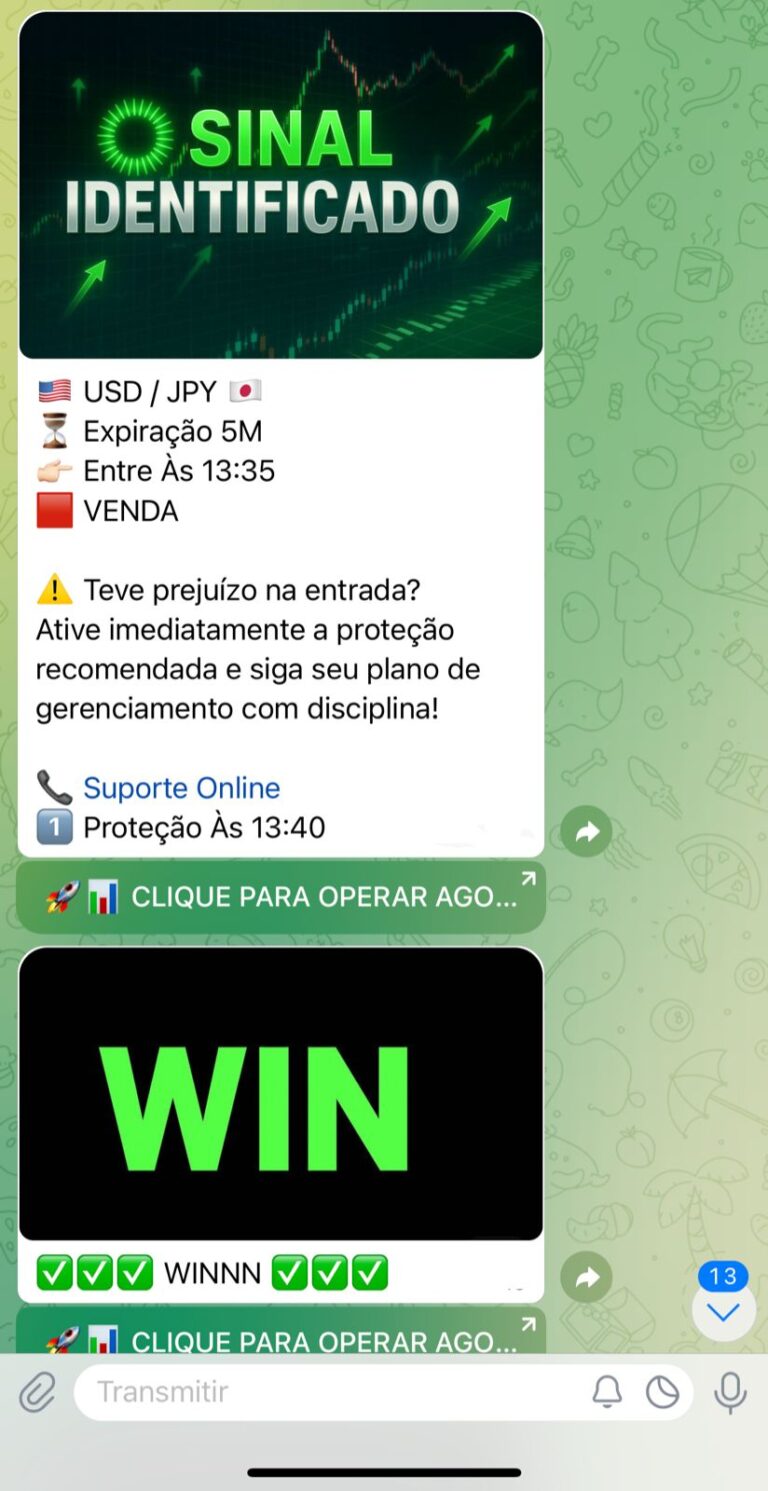 Sala de Sinais Telegram Bot Avalon - Avalon Corretora